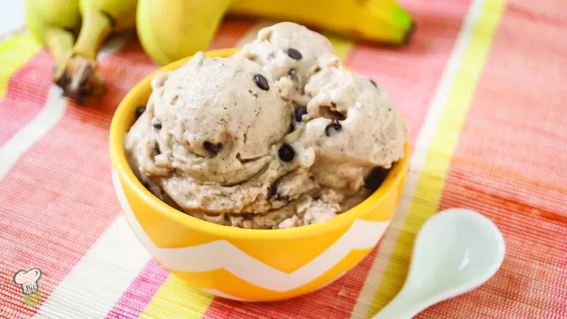 Heart Healthy Banana Chocolate Chip Ice Cream Recipe