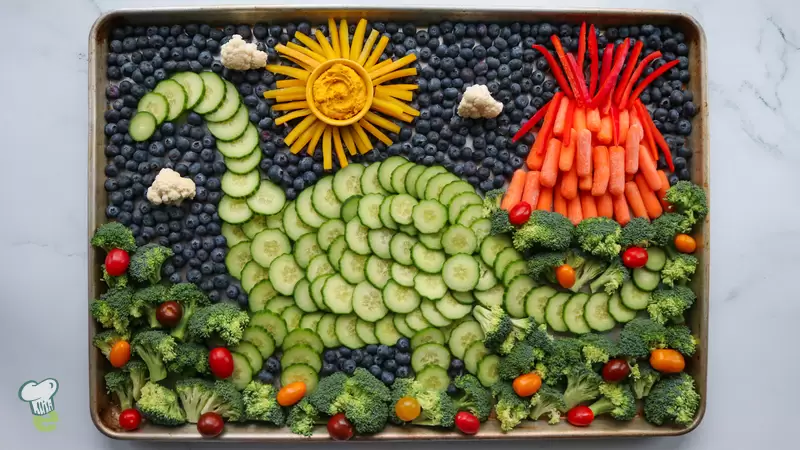 Heart Healthy Dinosaur Veggie Platter Recipe