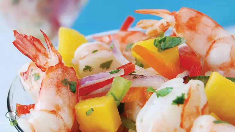 Heart Healthy Mango Shrimp Cocktail Recipe