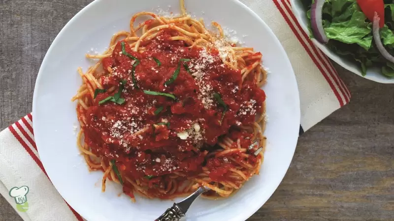 Heart Healthy Spaghetti With Marinara Sauce Recipe