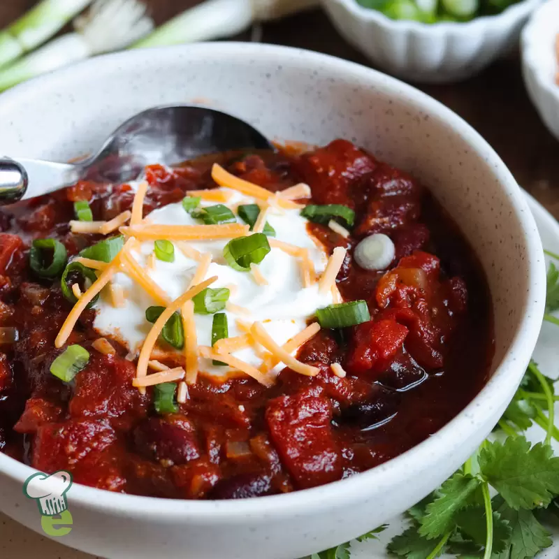 Chili With Beans And Tomatoes | Low Carbs & Heart Healthy