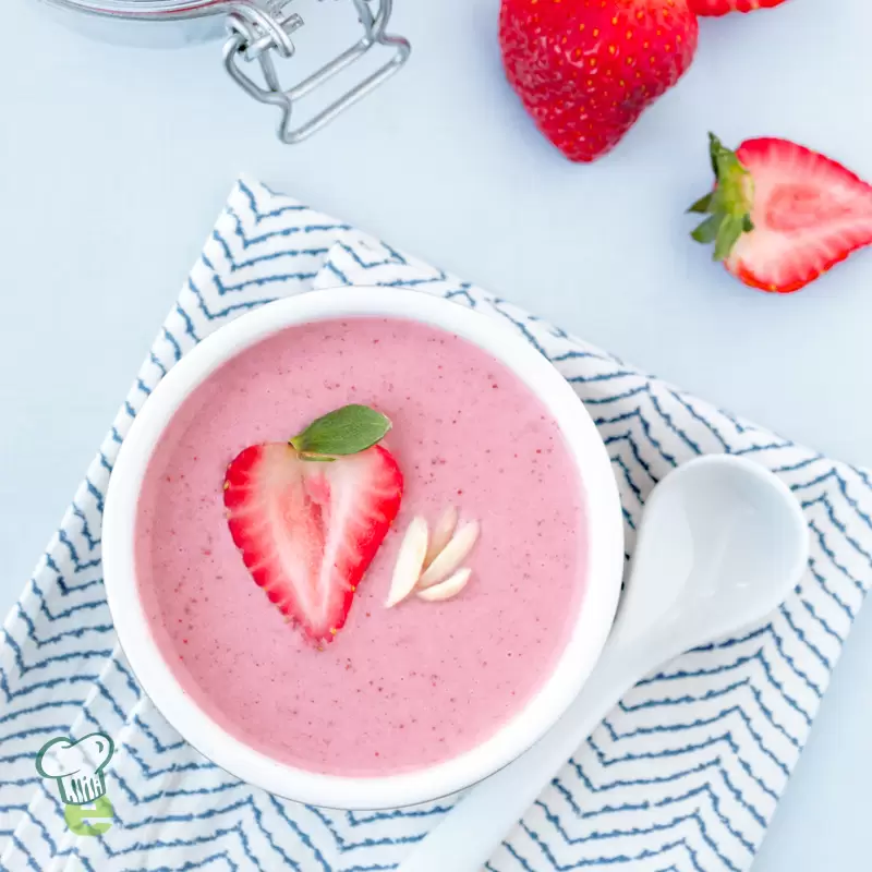 Creamy Chilled Strawberry Soup | Vegan 10-Minute Recipe