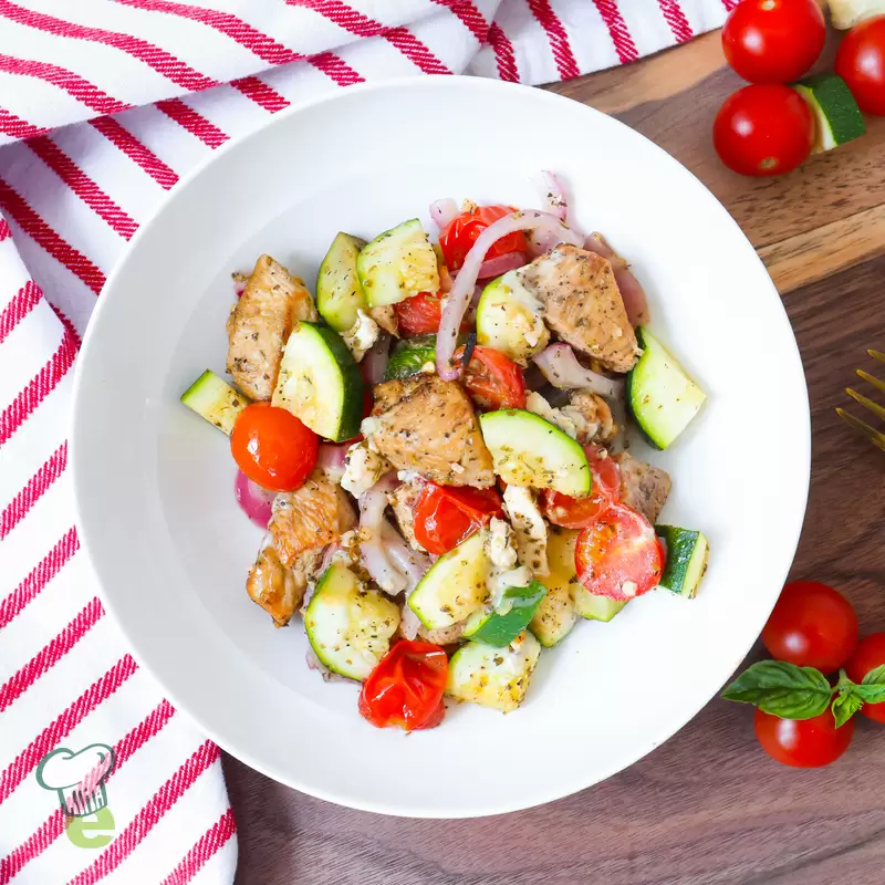Mediterranean Chicken Zucchini Bake | One-Pan Dinner Recipe
