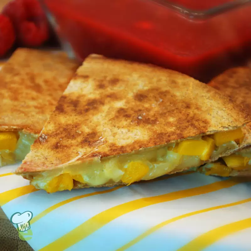 Heart Healthy Mango Brie Quesadillas