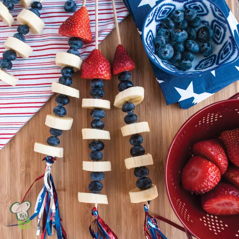 Heart Healthy Fruit Rocket Kebabs